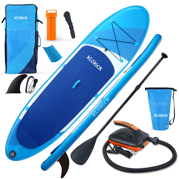335cm Inflatable Stand Up Paddle Board with Electric Air Pump – klokick